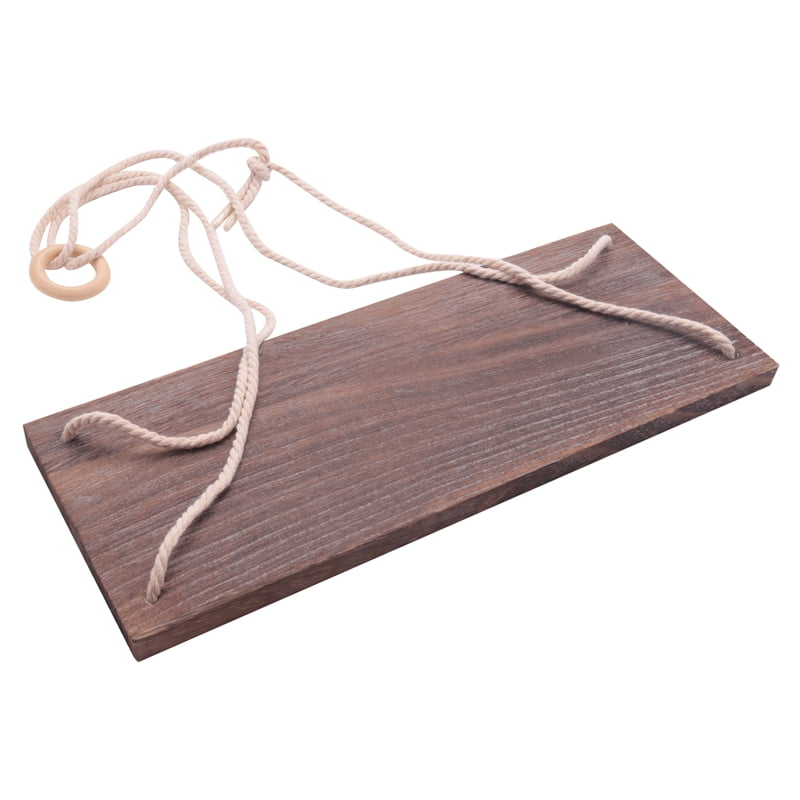 2 Wooden Hanging Shelves, Wall Shelf Set, Cotton Rope Triple-cornered ...