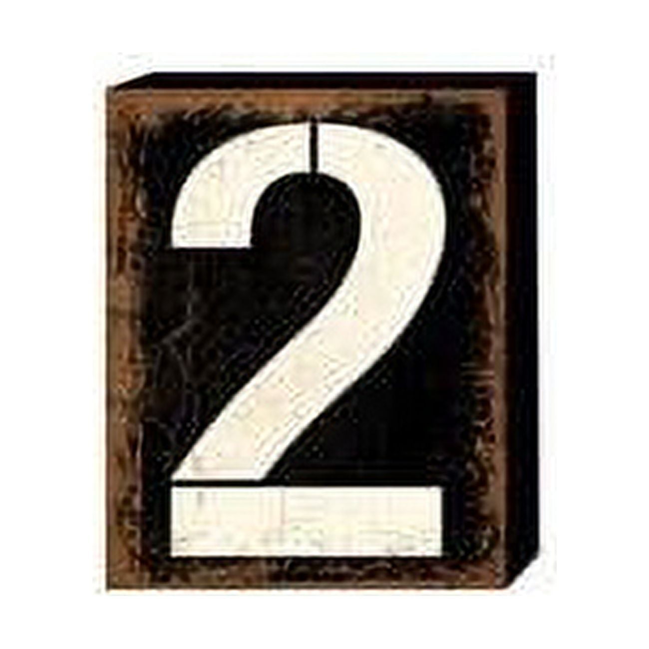 2 Wooden Number Block, Black - Large - Walmart.com