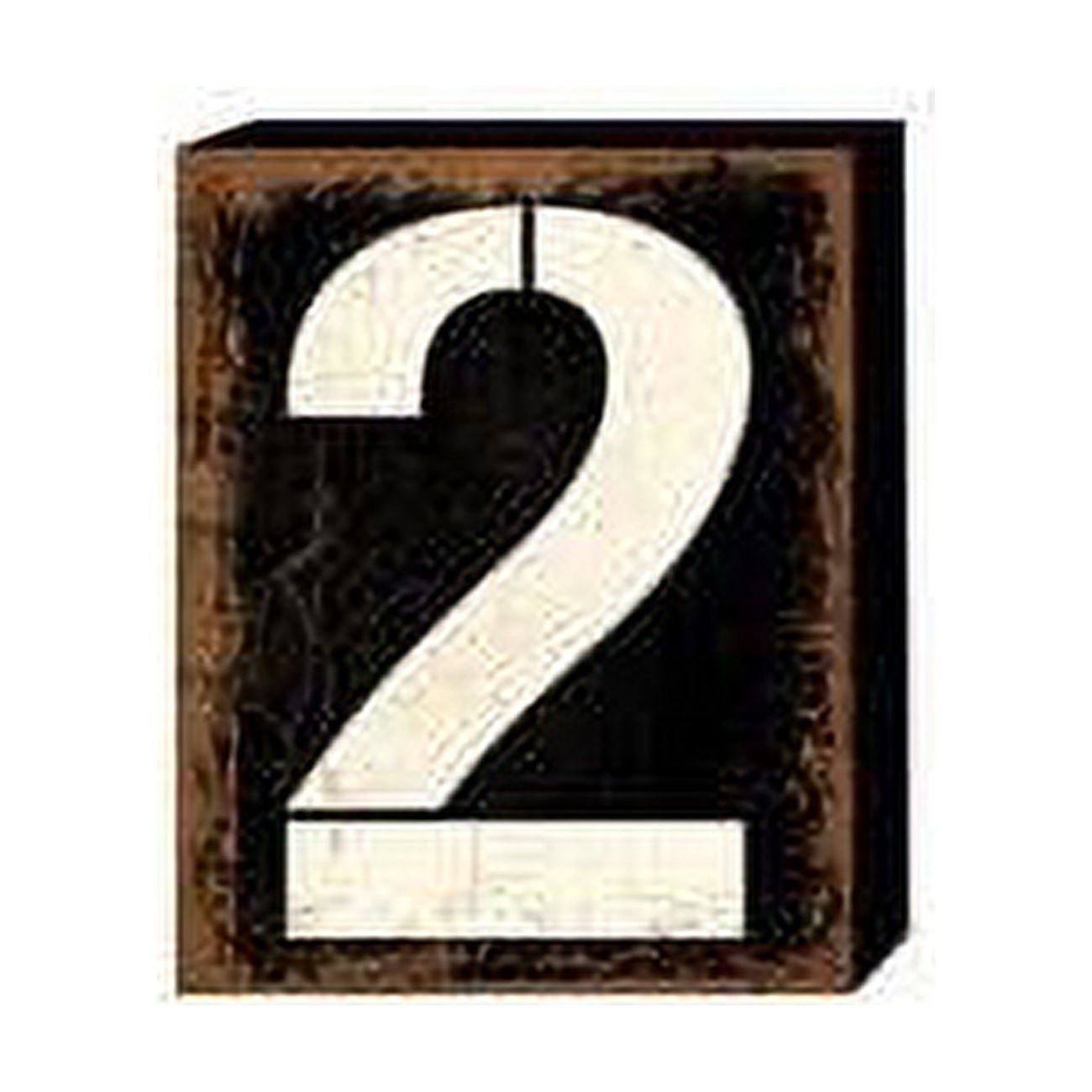 2 Wooden Number Block, Black - Small - Walmart.com
