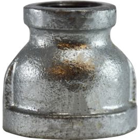 2 X 1-1/2 Galvanized Reducing Coupling, Galvanized 150# Malleable ...