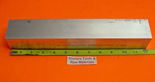 2" X 2" Aluminum 6061 Square Flat BAR 12" Long +.07"/-0 T6511 Solid ...