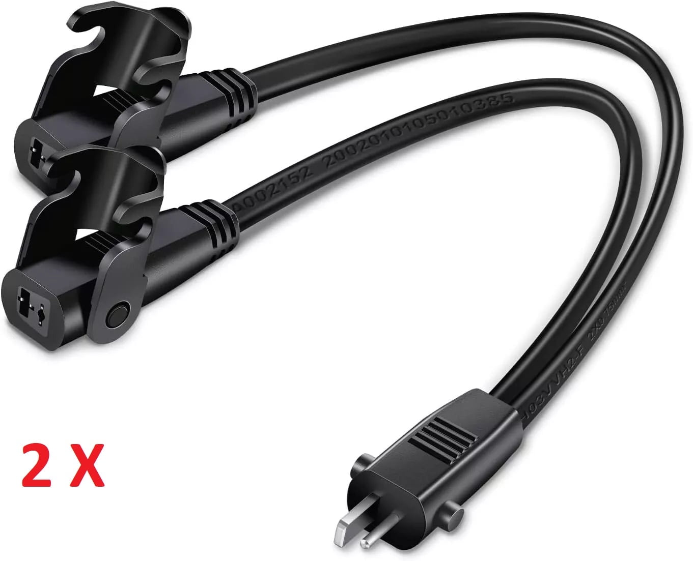 2 X 2 Pin Splitter Y-Cable 6 in Connect Two Motors to One Transformer ...