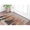 2' X 3' Tan Brown and Orange Abstract Hand Tufted Area Rug - Walmart.com
