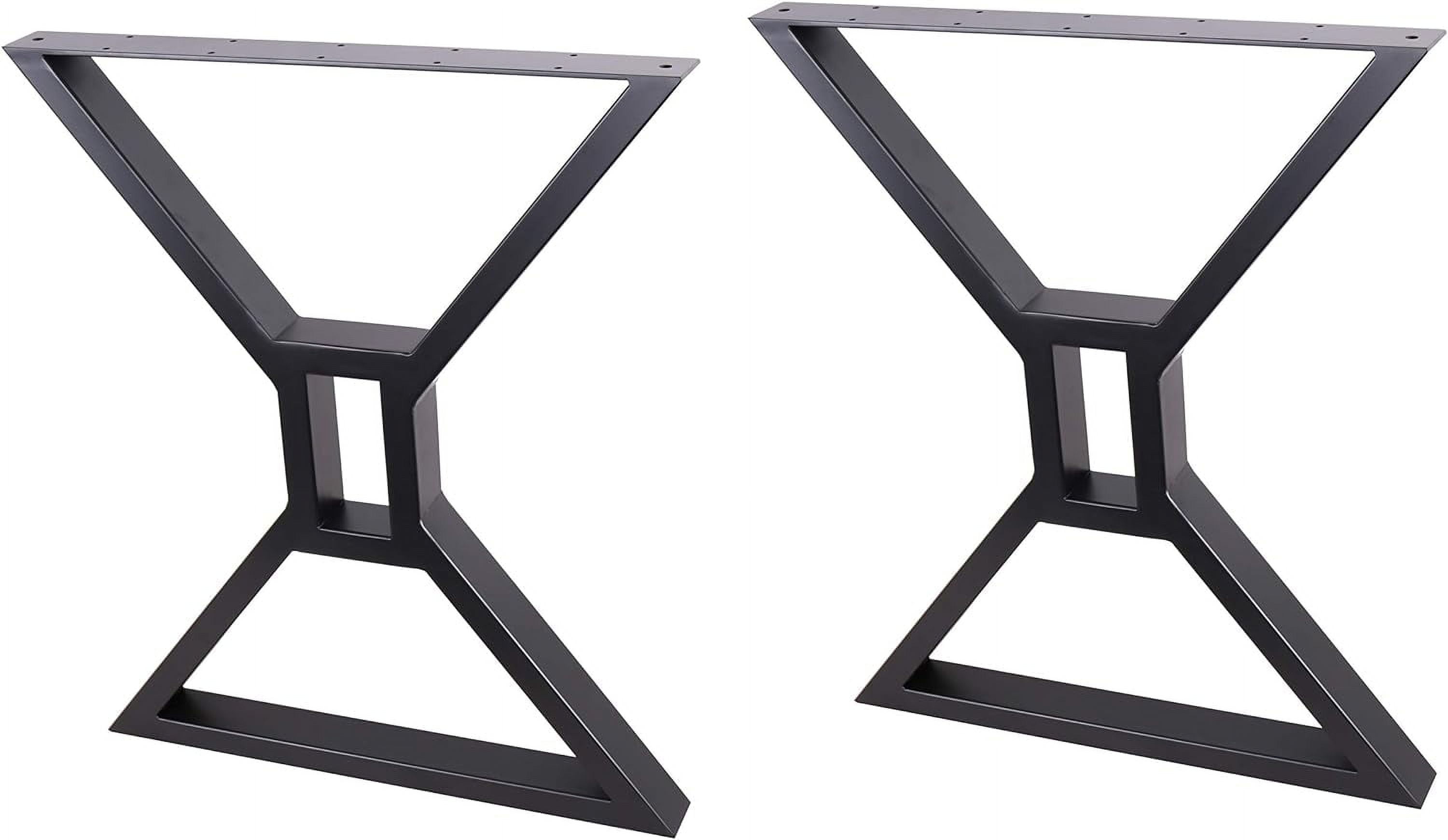 2 X 34" Dining Table Legs, Hollow X-Shaped Steel Table Legs, Office ...
