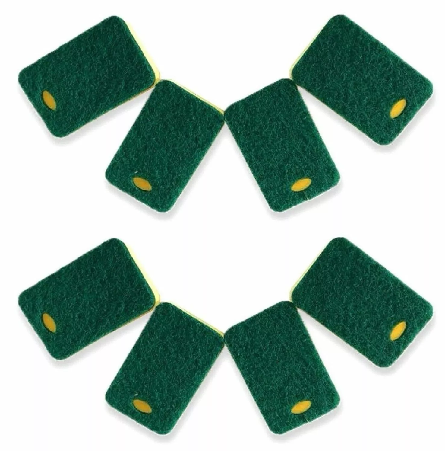 2 X 4 Pcs Shining Kitchen Sponges Dish Scrubber With A Hanging Hole ...