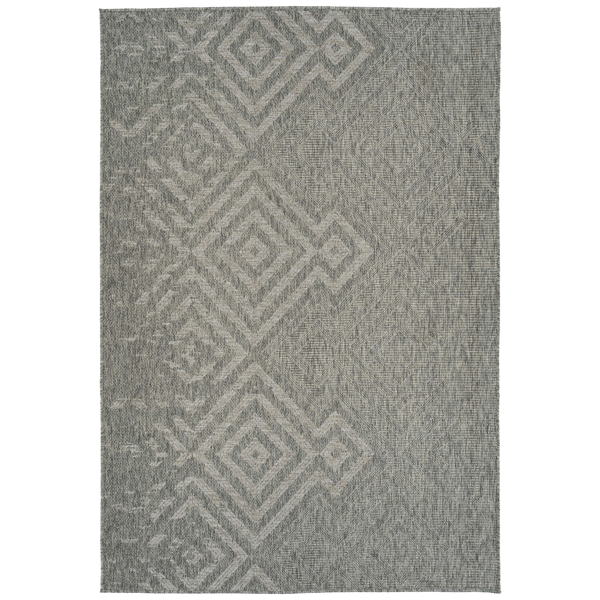 2' X 6' Geometric Textured Runner For Modern Kitchens, Indoor Outdoor ...