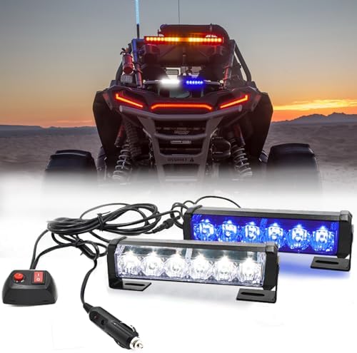 2 X 6 LED 9 Modes Traffic Advisor Emergency Warning Vehicle Strobe ...