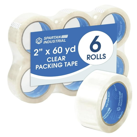 2" X 60 yd Clear Shipping Tape Rolls 6 of Heavy Duty Box for Moving ...