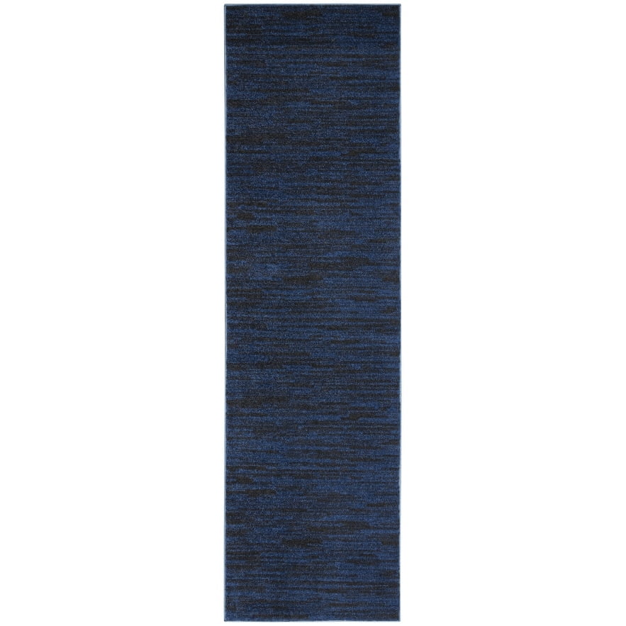 2' X 8' Midnight Blue Non Skid Indoor Outdoor Runner Rug - 6' x 7 ...