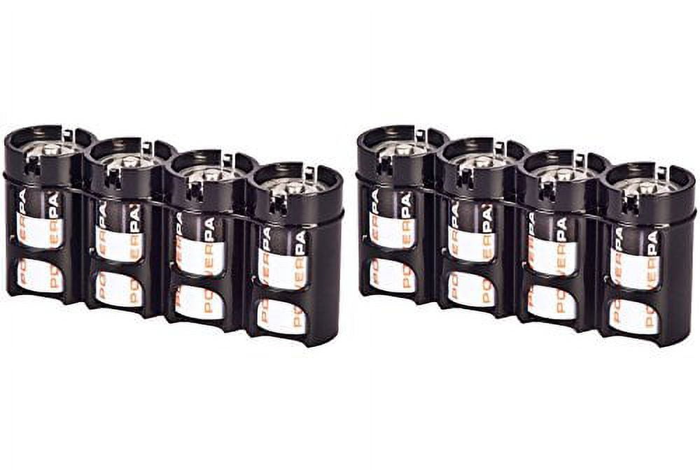 2 X Battery Holder By Powerpax C Battery Caddy, Black, 4-Pack "Each ...