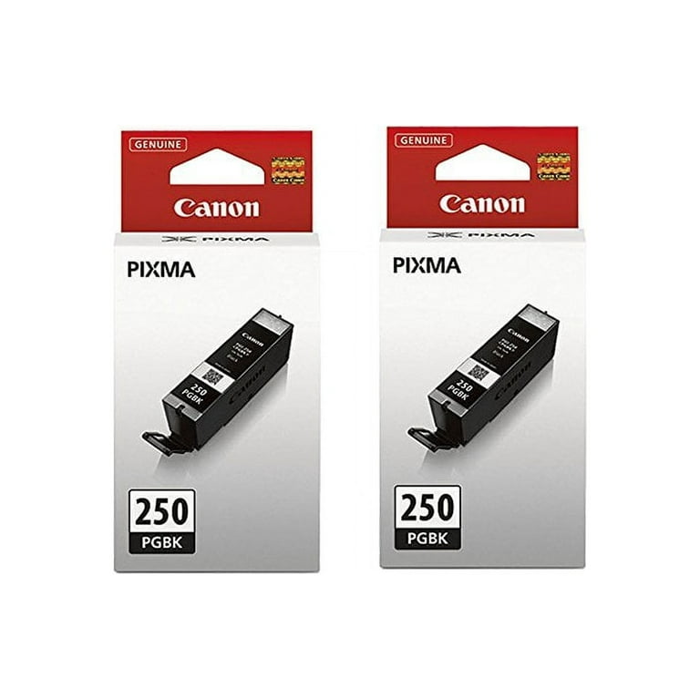 2 X Canon PIXMA MG5420 PGI 250 Pigment Black Ink Cartridge Standard Yield