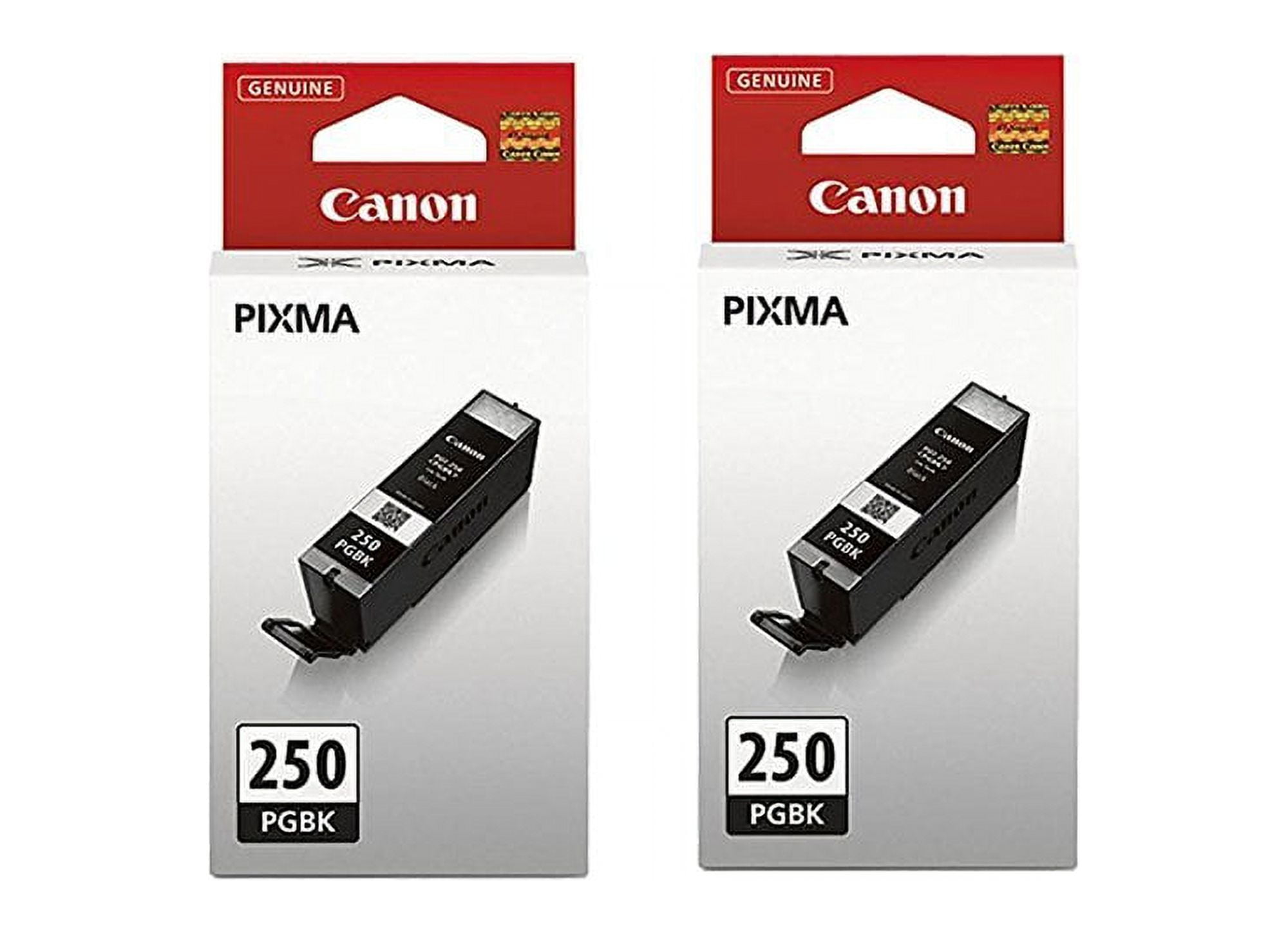 2 X Canon PIXMA MG7520 (PGI-250) Pigment Black Ink Cartridge Standard ...