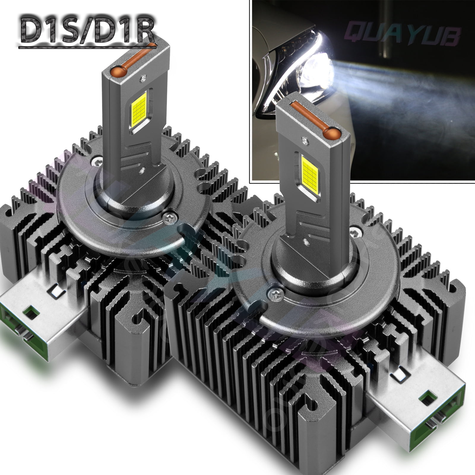 2 X D1C D1S D1R 6000K Xenon White LED Headlight Light Bulbs 12000LM ...