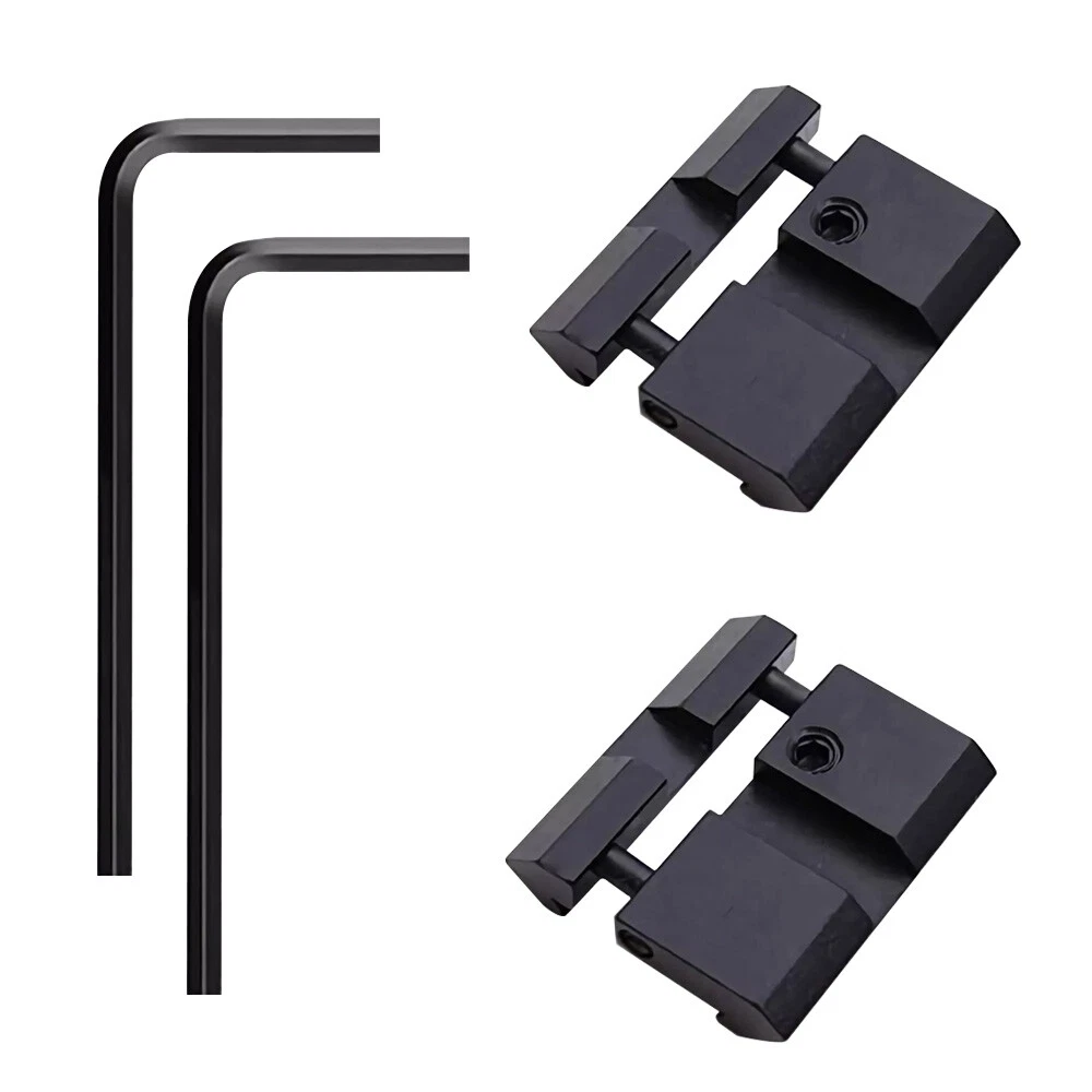 2 X Dovetail 11mm to 20mm Weaver Picatinny Rail Adapter Mount Scope ...