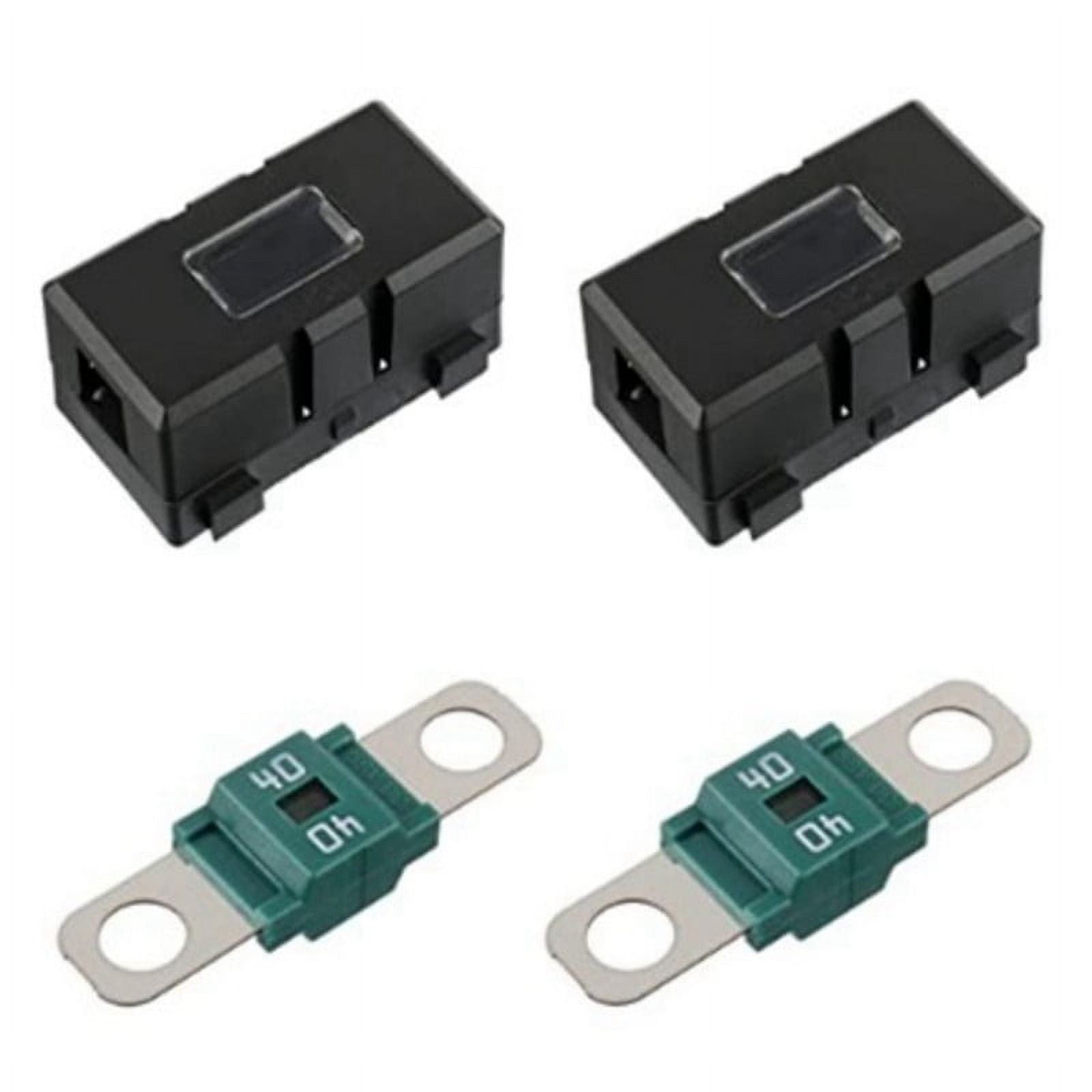 2 X -H Car Fuse Holder and 2 X High Current Bolt on Midi Fuses 40A Amp ...