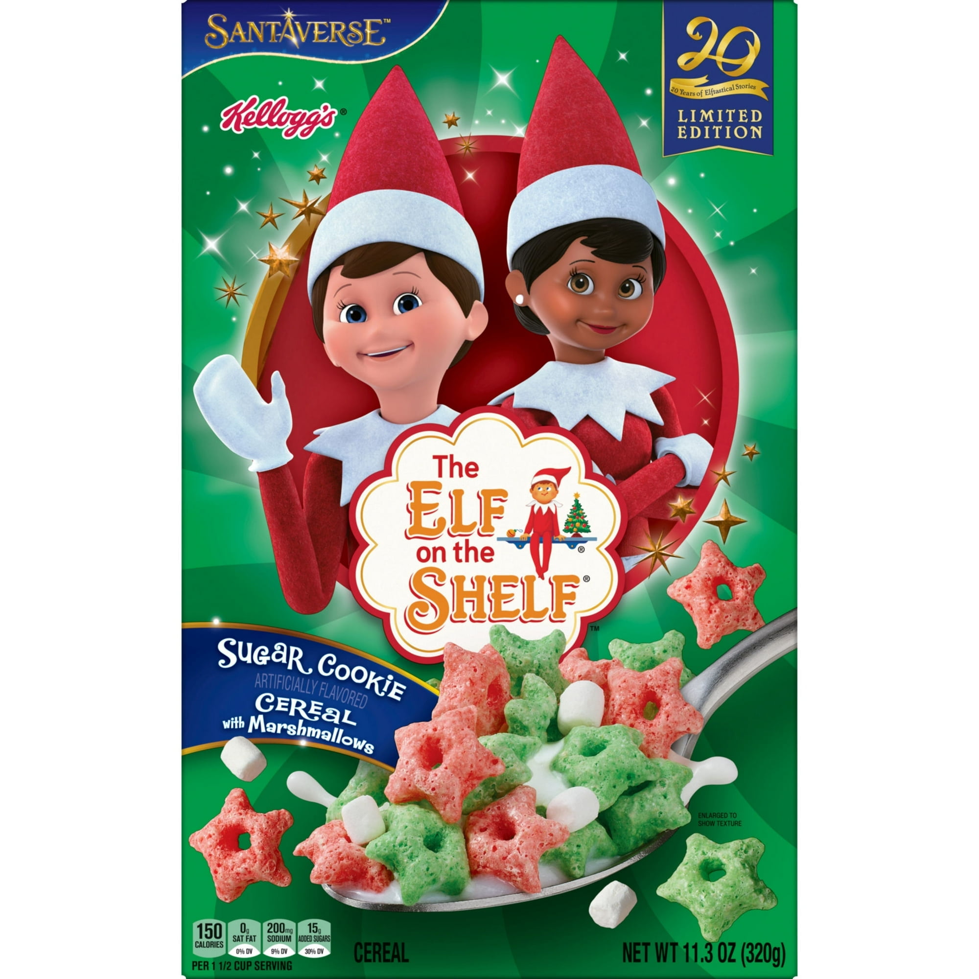 2 X Kellogg's Limited Edition, The Elf on the Shelf Cereal, Sugar ...