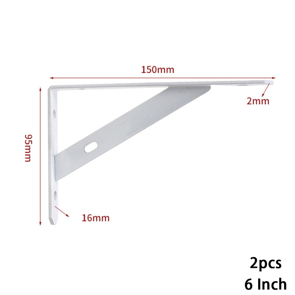 2 X Metal Shelf Bracket L Shape Thickened Corner Brace Shelf Right ...