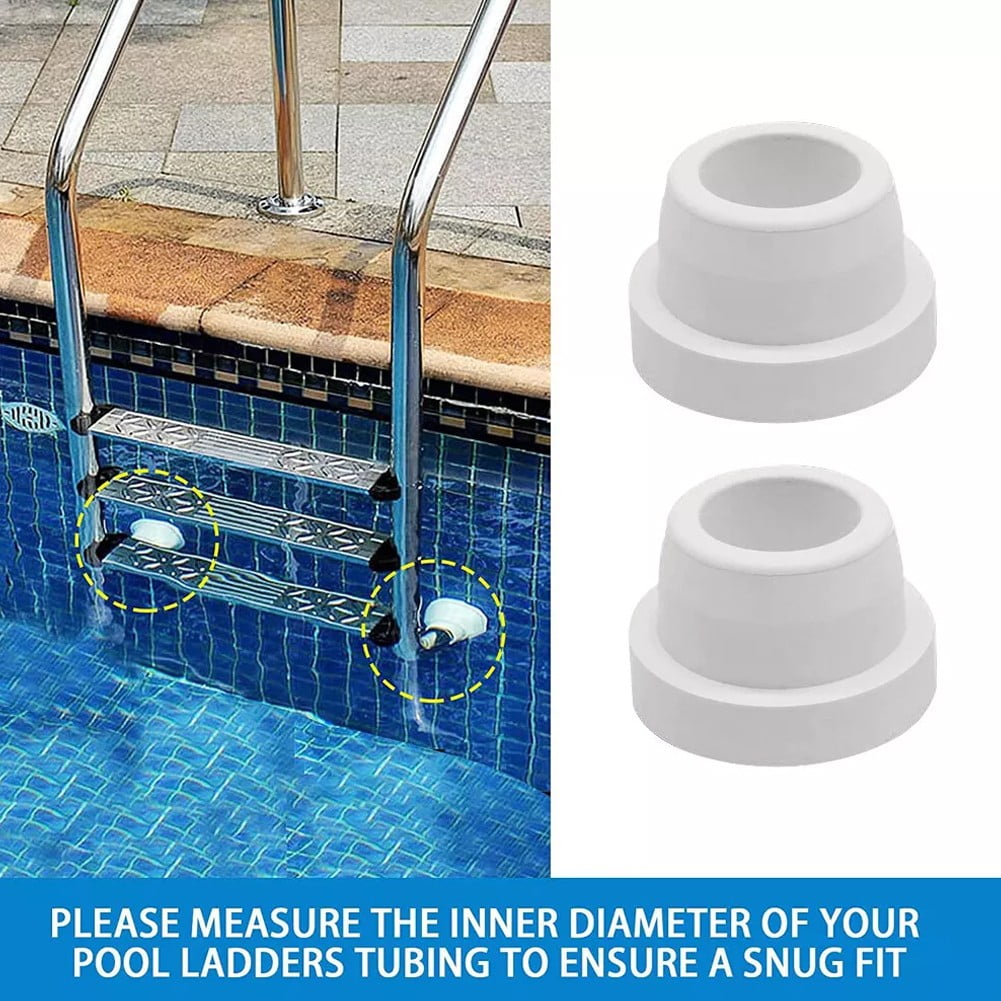 2 X Pool Ladder Bumpers White Inner Cover Compatible with .9-Inch ...