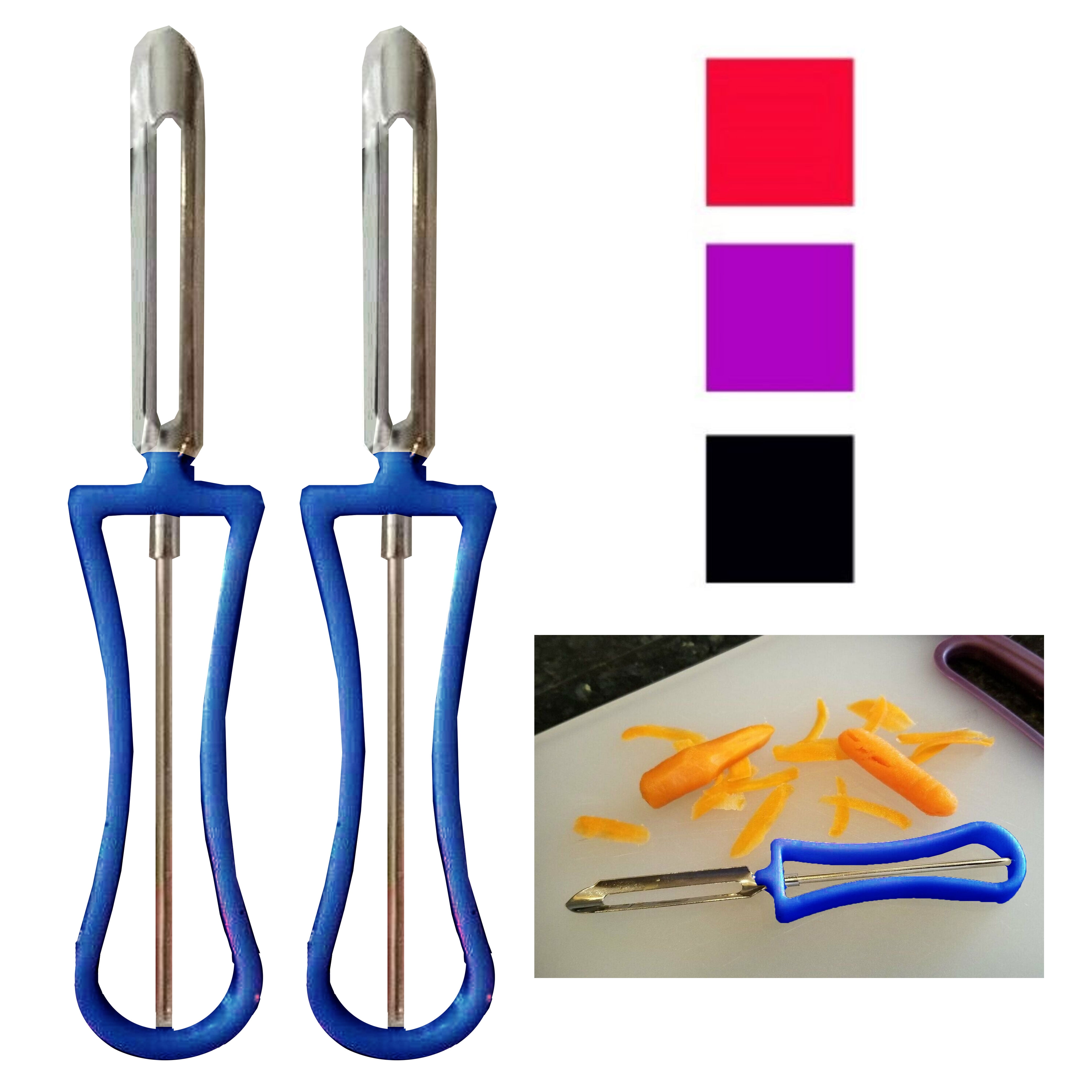 2 X Vegetable Fruit Peeler Stainless Steel Blade Slicer Grater Swiss ...