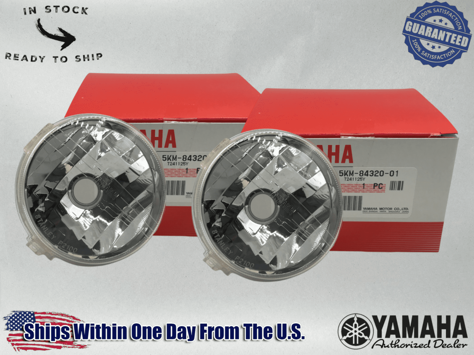 2 Yamaha Genuine OEM Authentic Banshee 350 Headlights 5KM-84320-01 ...