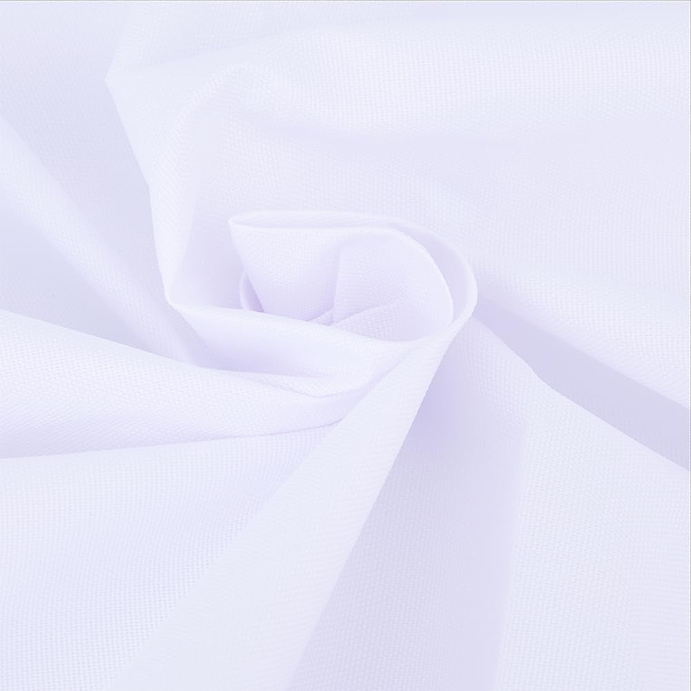 2 Yard White Polyester Fabric for Sewing Waterproof Canvas PU Backing ...