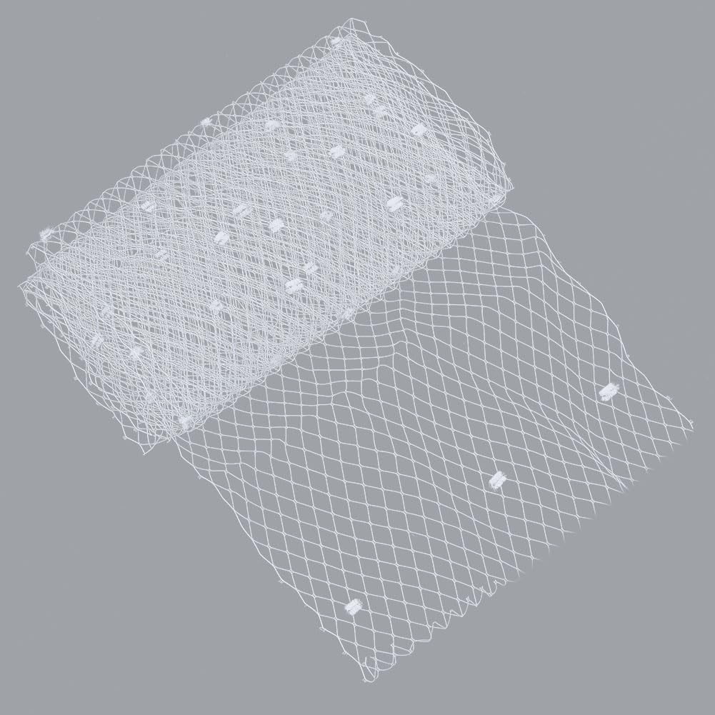 2 Yards(1.82M) Mesh Veil Headband Veil Netting Fabrics with Small Ball ...