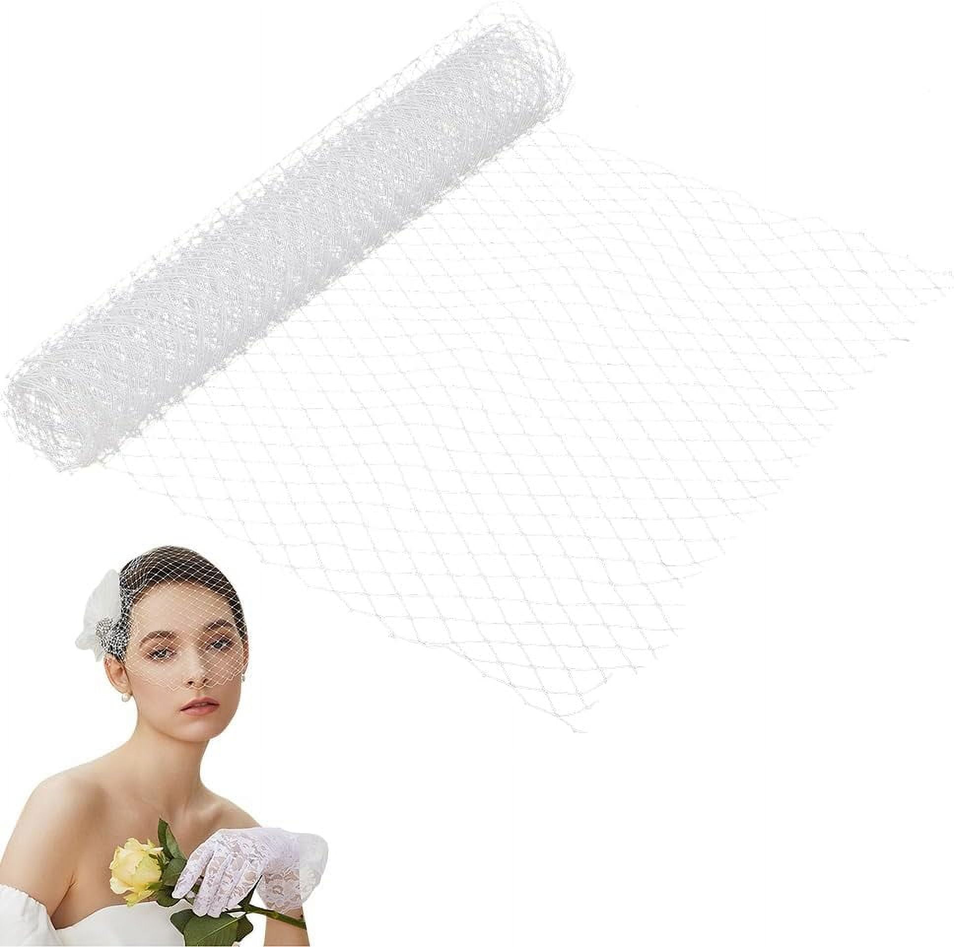 2 Yards Birdcage Bridal Veil Mesh Netting Fabric 25cm Wide French ...