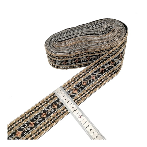 2 Yards Embroidered Rose Lace Trim Jacquard Ribbon For Garment ...