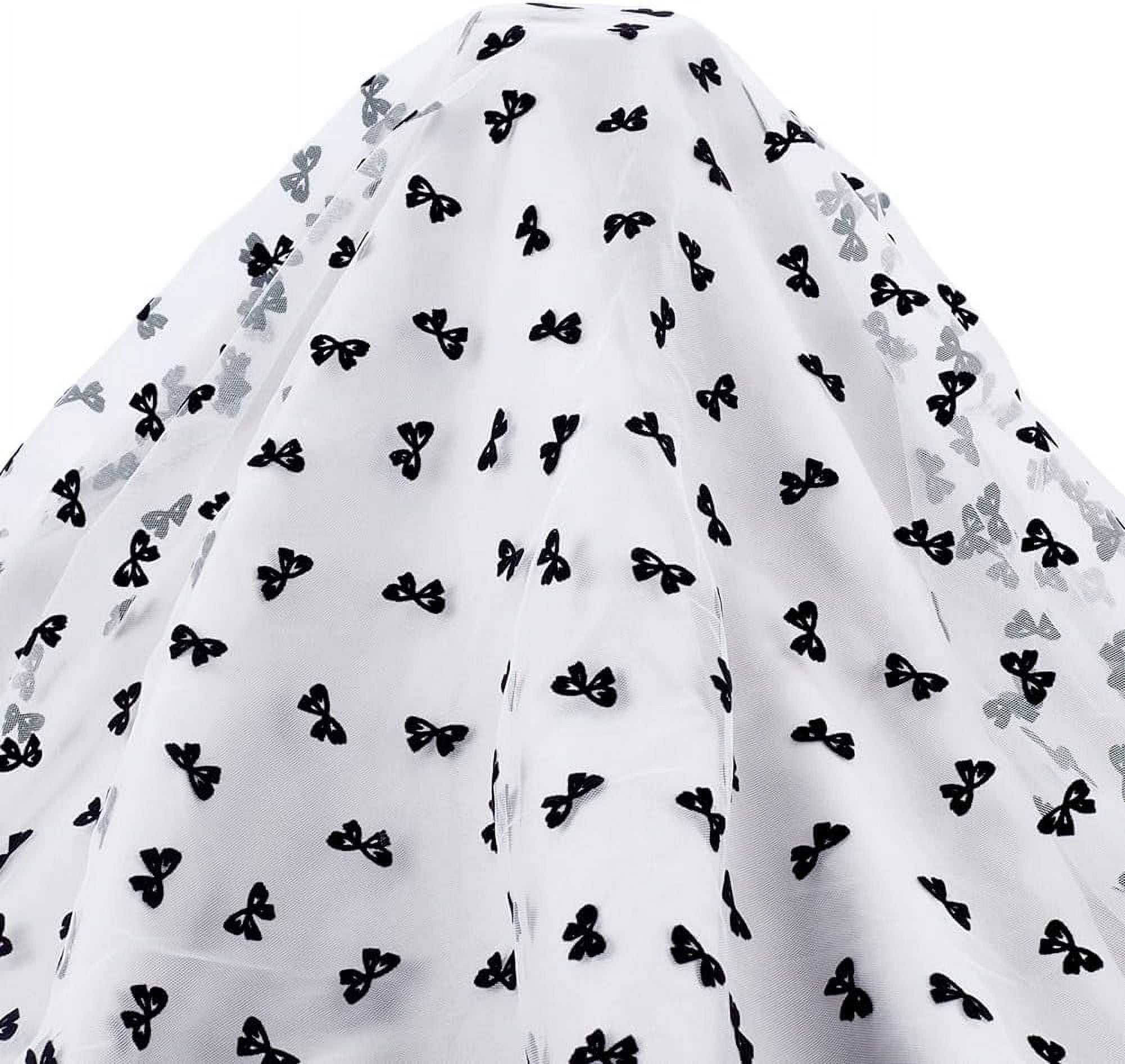 2 Yards Polyester Gauze Fabric Clothing Accessories Bowknot Pattern ...