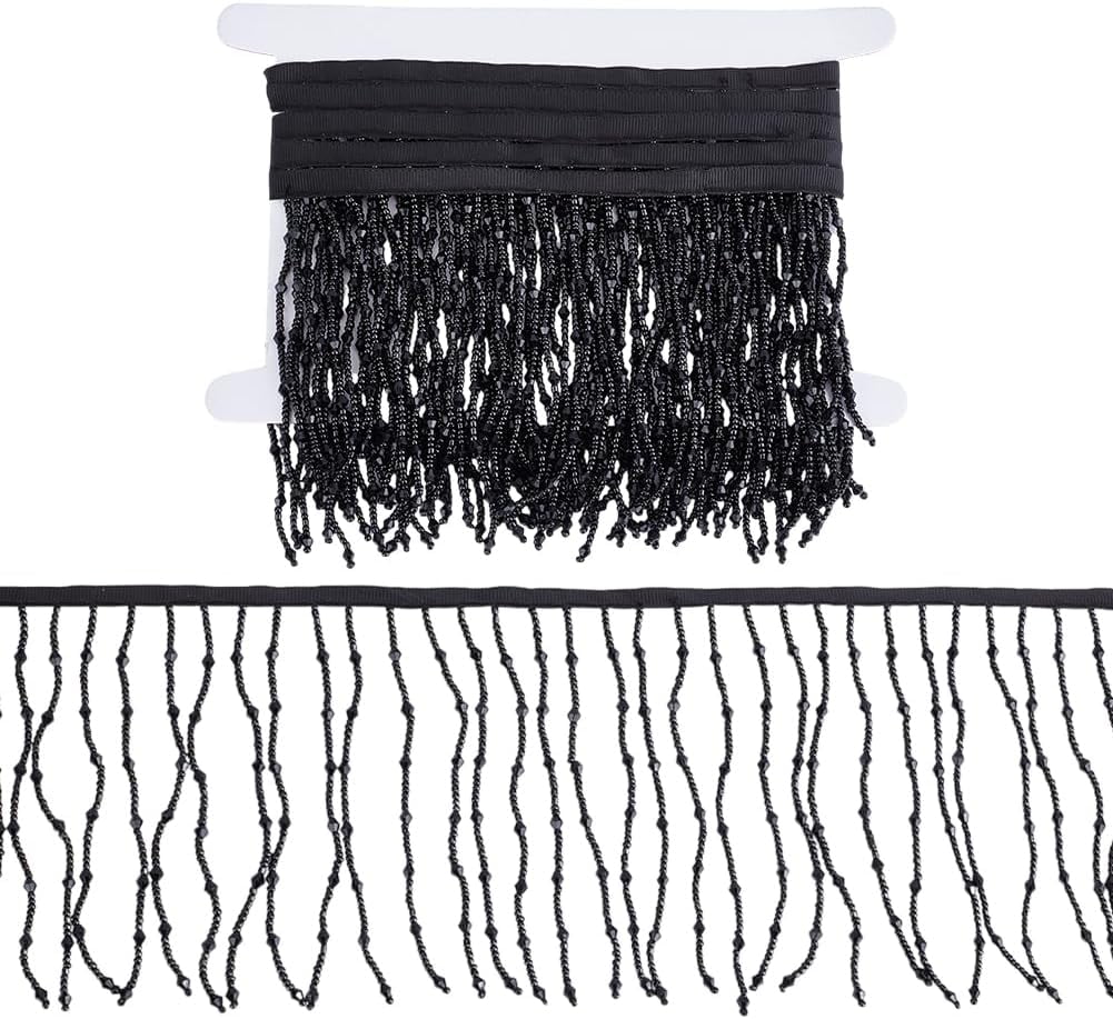 2 Yards Resin Bead Tassel Beaded Trim Polyester Lace Trim Clothes ...