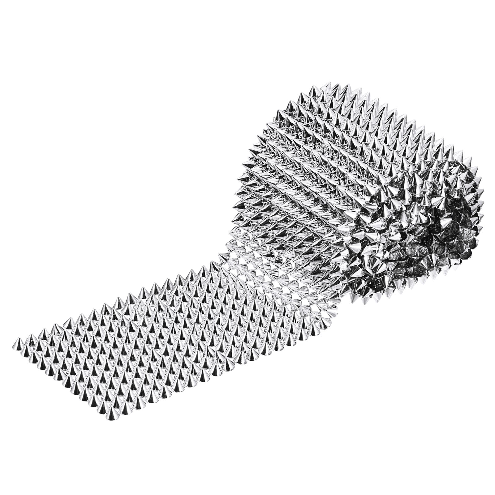 2 Yards Sew Stitch on Cone Spikes Studs, 12Rows Plastic Flat Back Spike ...