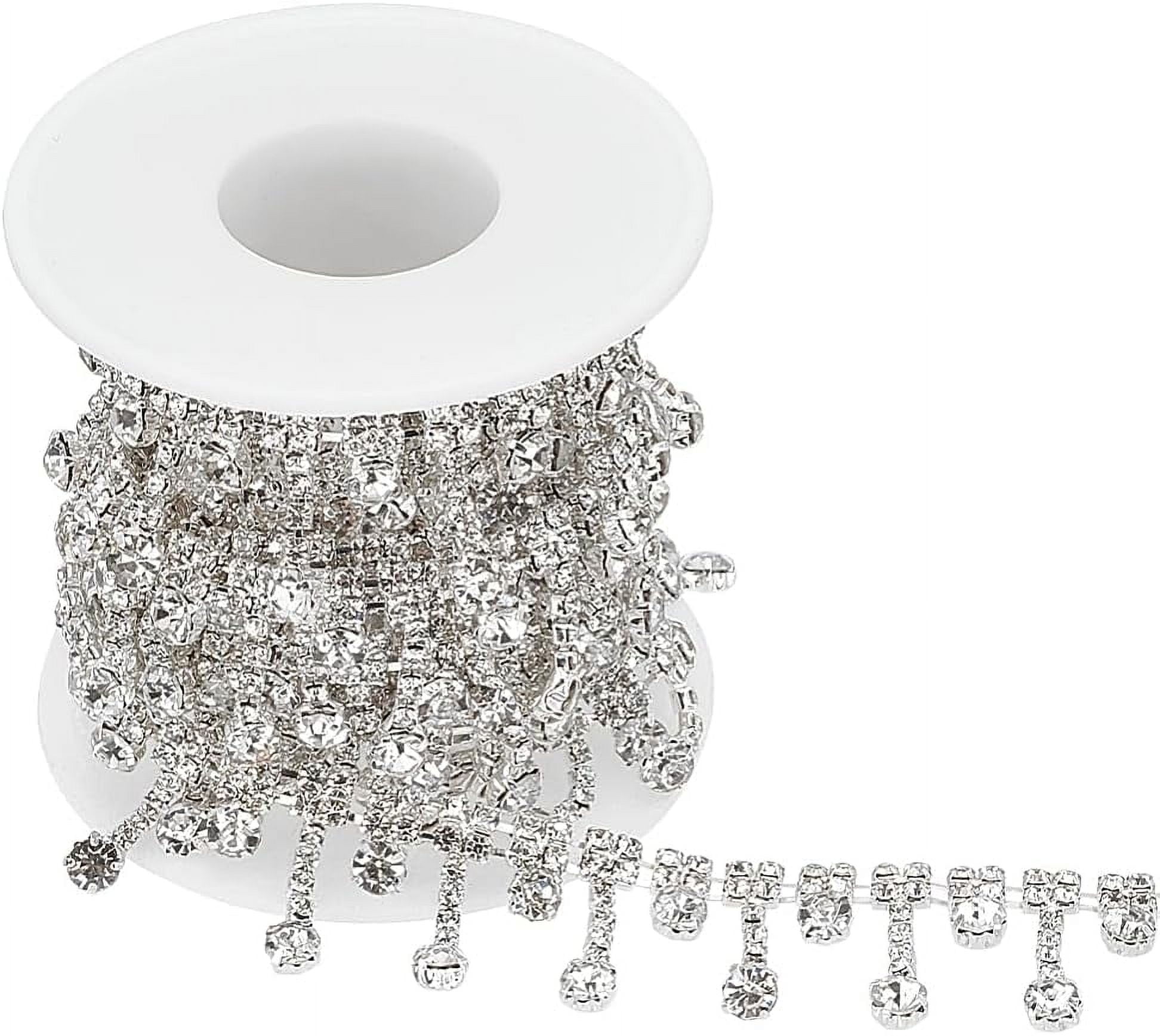 2 Yards Tassel Glass Crystal Rhinestone Chains Bling Diamante Diamond ...