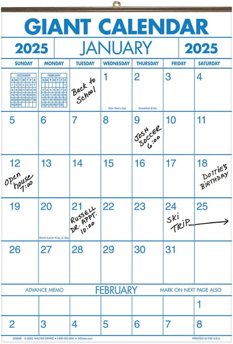 2 Year Giant Calendar, 2022-2023 - Walmart.com