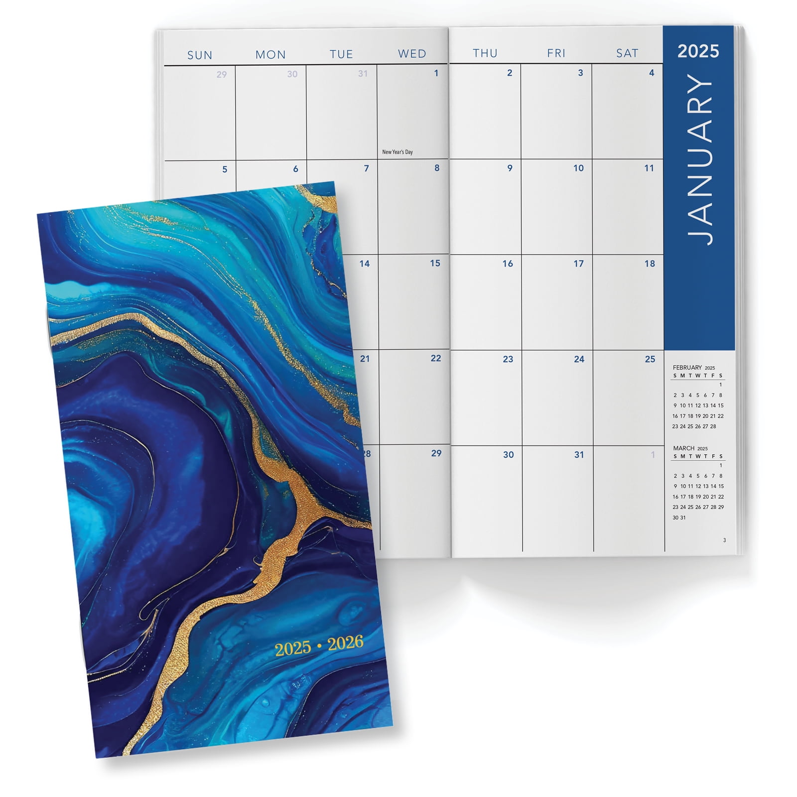 2-Year Monthly Pocket Planner/Pocket Calendar, 3.5"x6.5", 2025 - 2026 ...