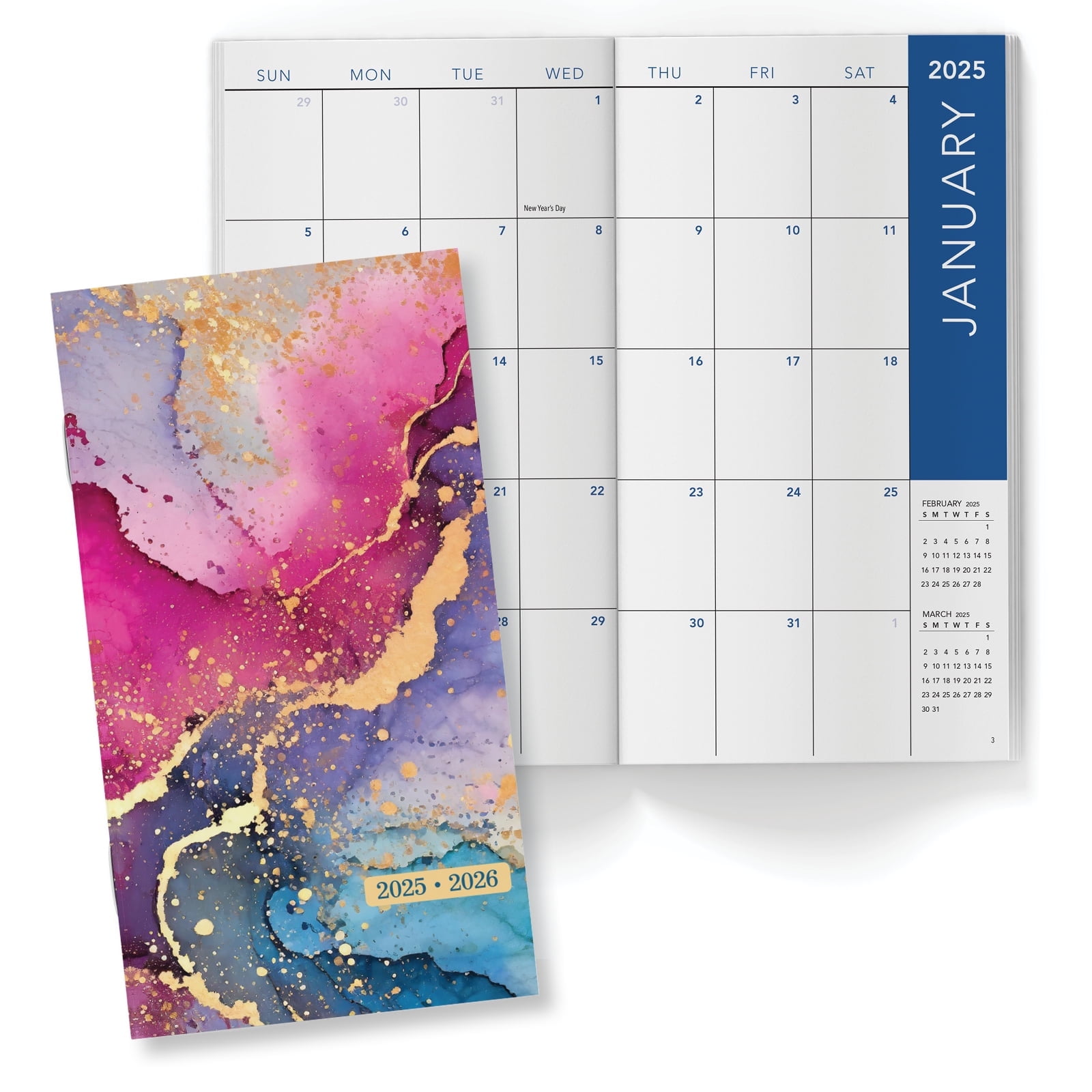 2-Year Monthly Pocket Planner/Pocket Calendar, 3.5"x6.5", 2025 - 2026 ...