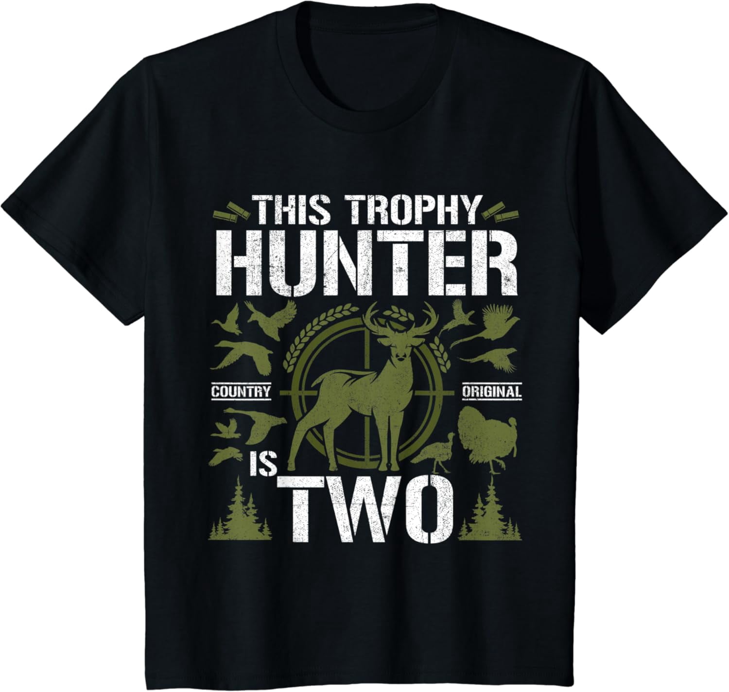2 Year Old Hunting Birthday Party Duck Deer Hunter 2Nd T-Shirt ...