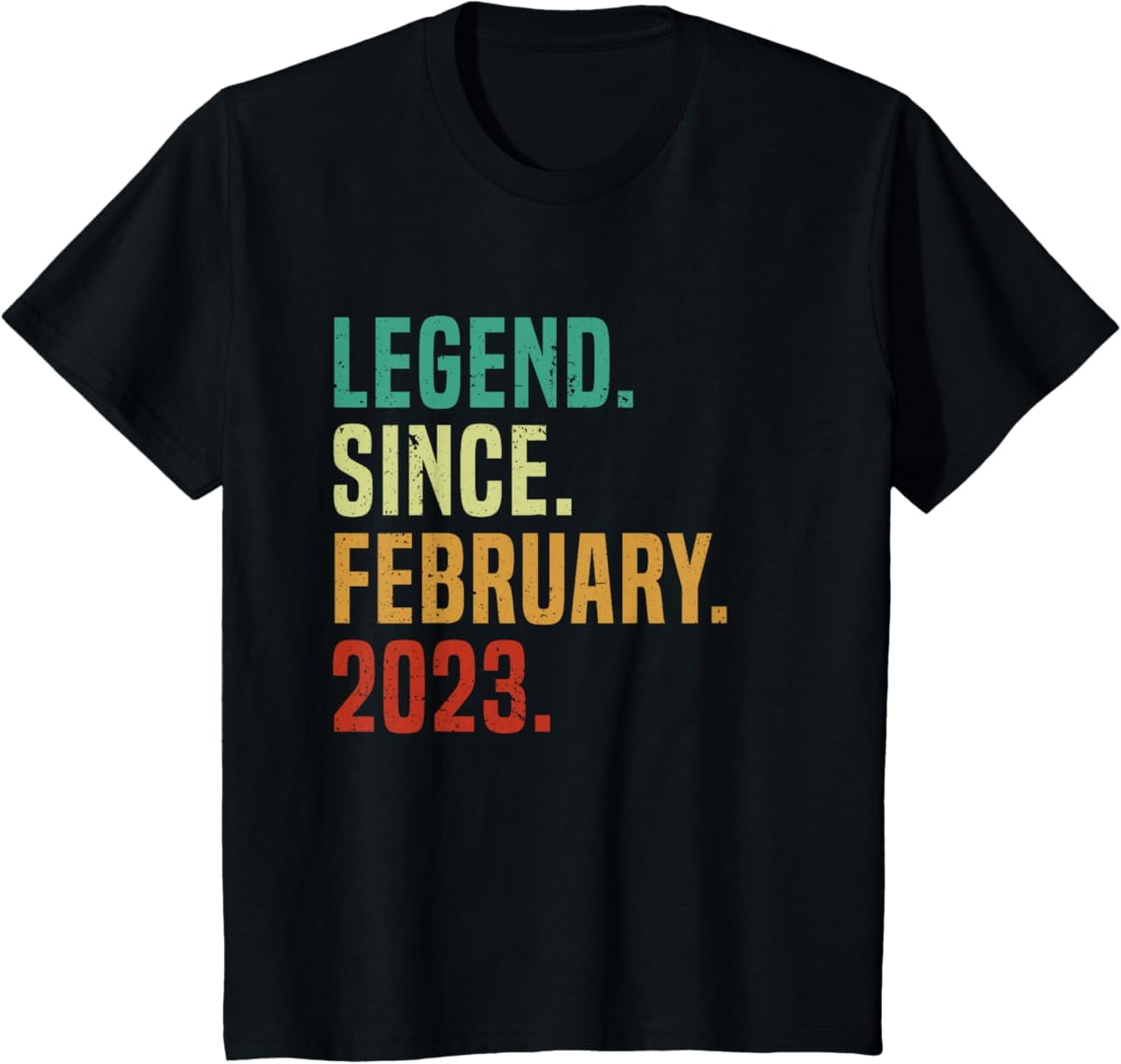 2 Years Old Legend Since February 2023 2Nd Birthday Unisex Men Women T ...