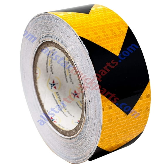 2" Yellow Black Arrow Reflective Tape 75FT High Intensity Safety ...