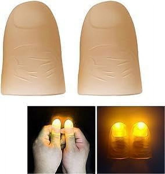 2 Yellow Thumb Lights Fingers Light Up Thumb Tips LED Finger Lights ...