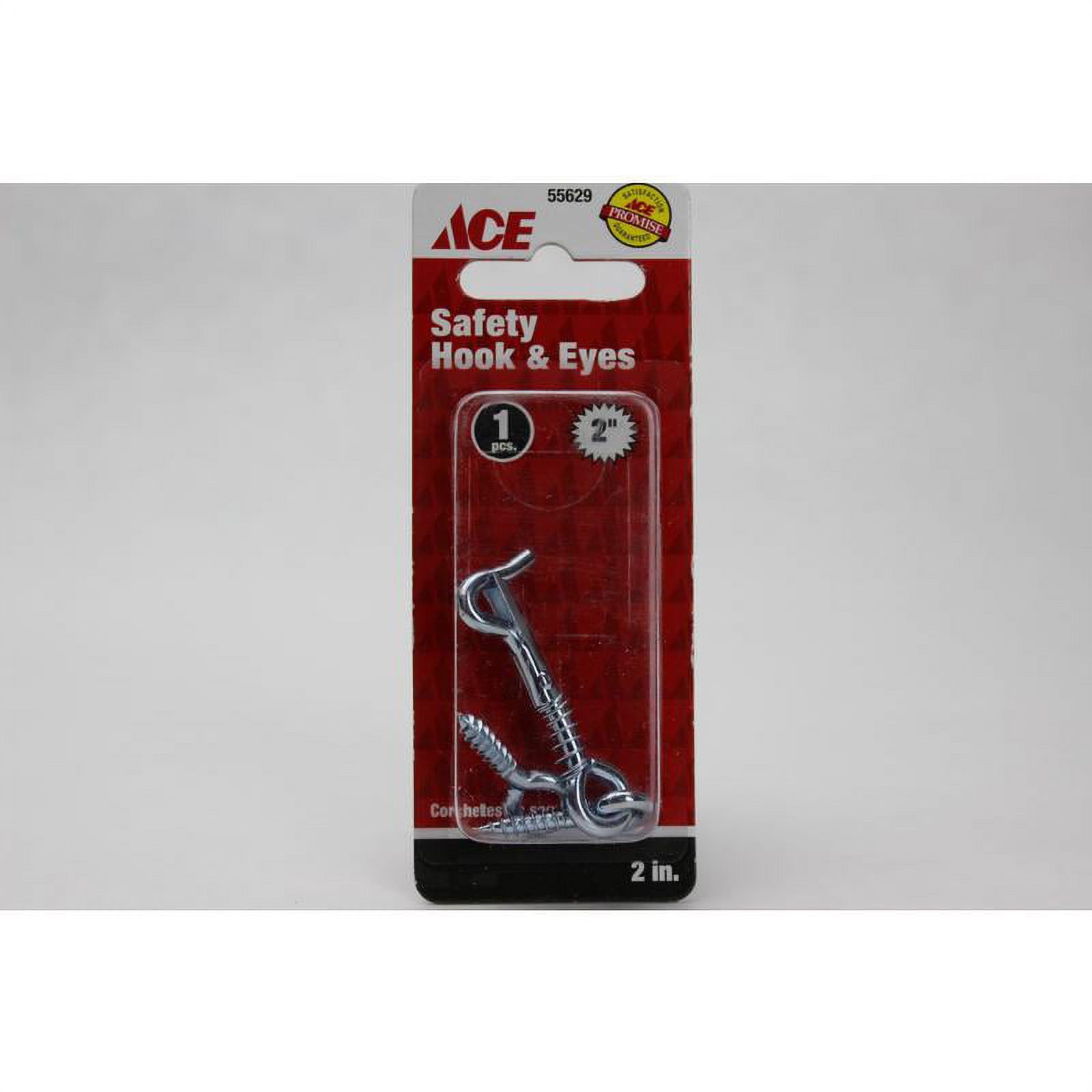 2" Zinc Safety Hook And Eyes Ace Hooks and eyes 55629 Zinc Steel ...