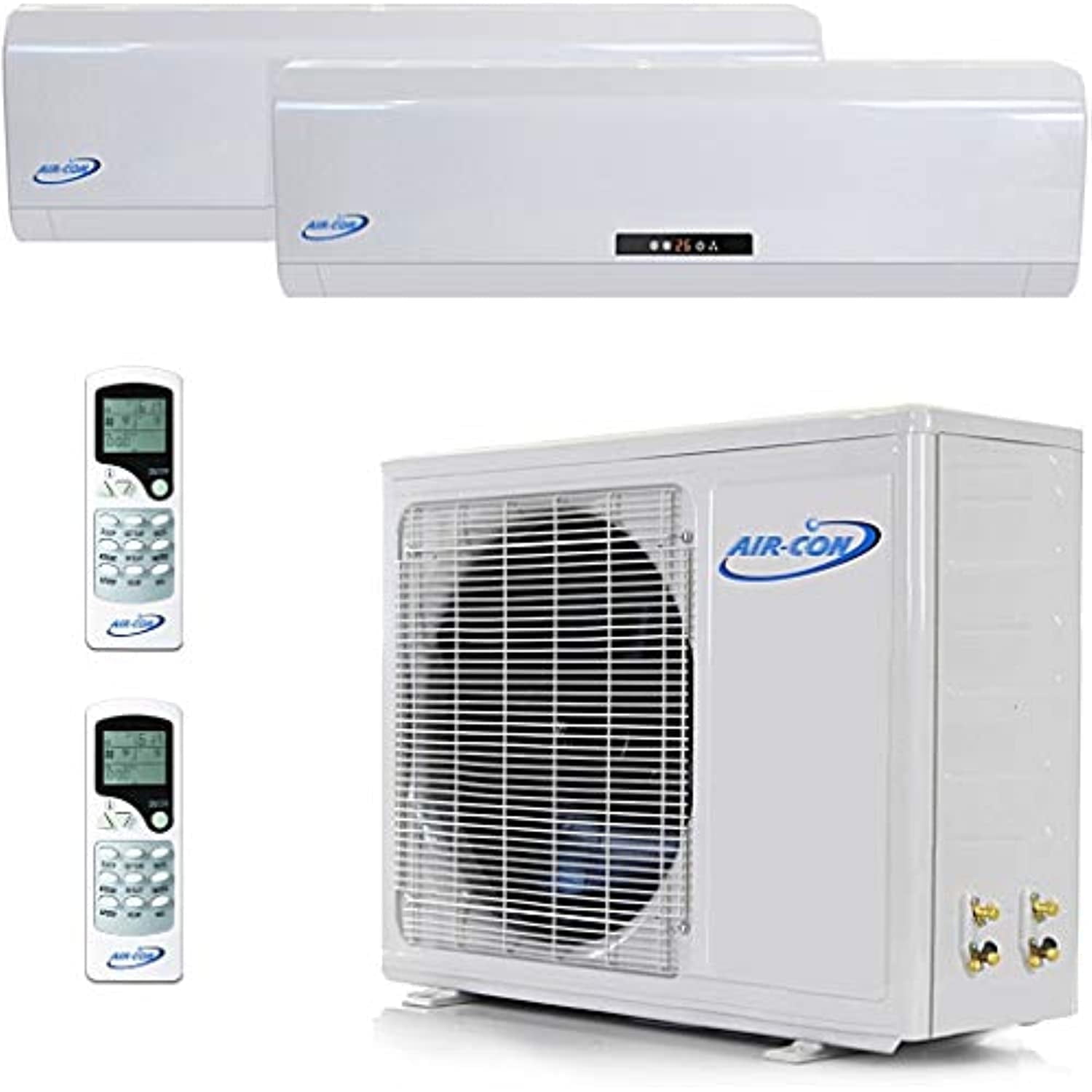 2 Zone Mini Split 9000 9000 Ductless Air Conditioner Pre-Charged Dual ...