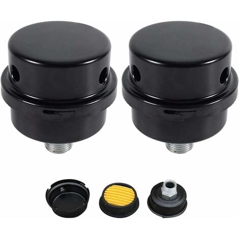 2 air compressor silencer filters, 3/8 "16mm external threaded metal ...