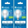 (2 bulbs) GE refresh LED A19 3-way Light Bulb, Energetic Daylight 5000K ...
