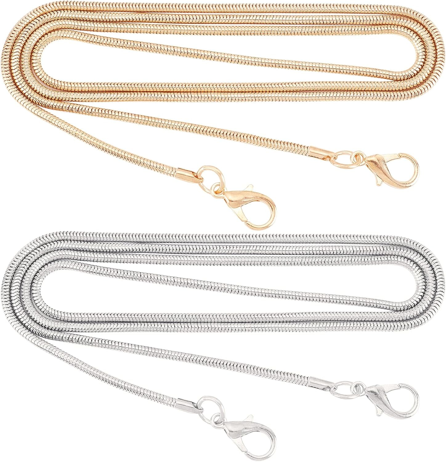 2 colors Metal Skinny Snake Chain bag Chain 110cm Handbag Replacement ...