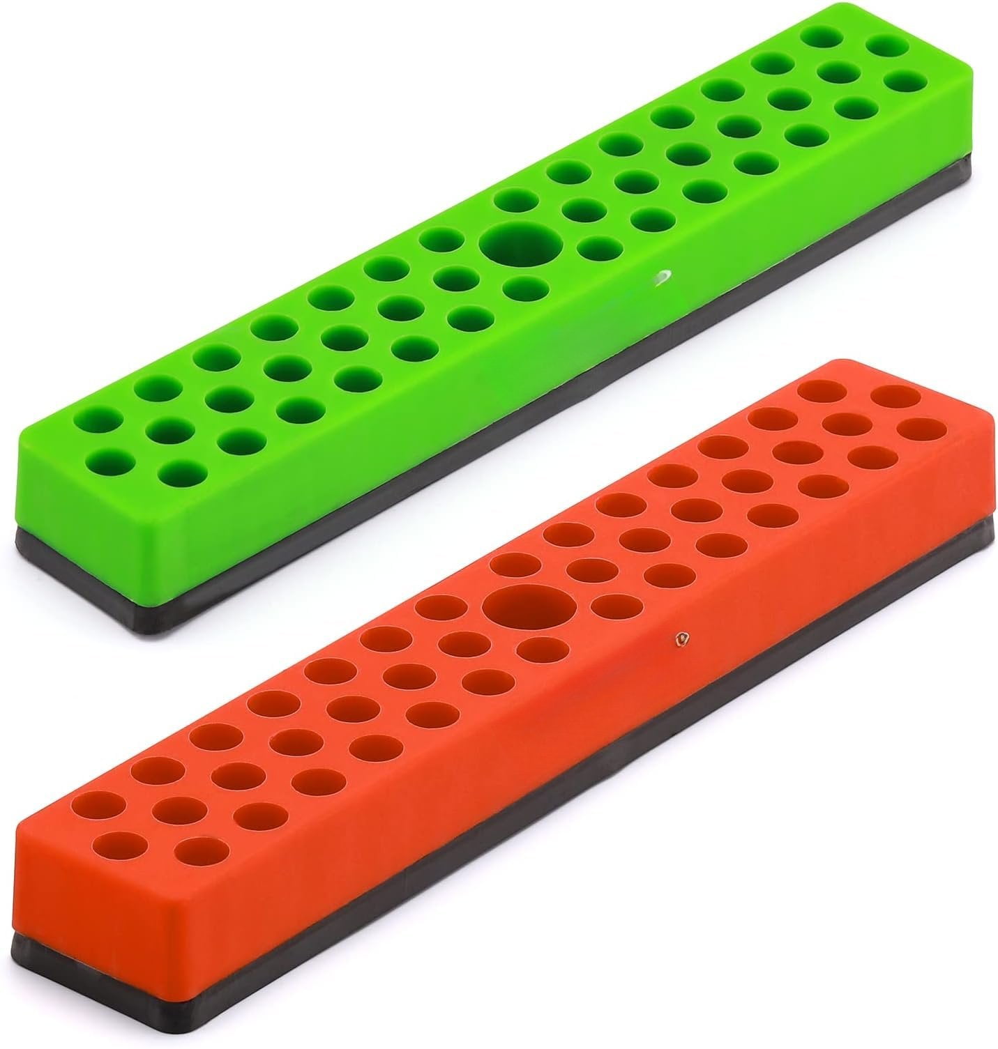 2 count 1/4" Bits Holder Set - Orange and , 86 count Hole, Bit ...