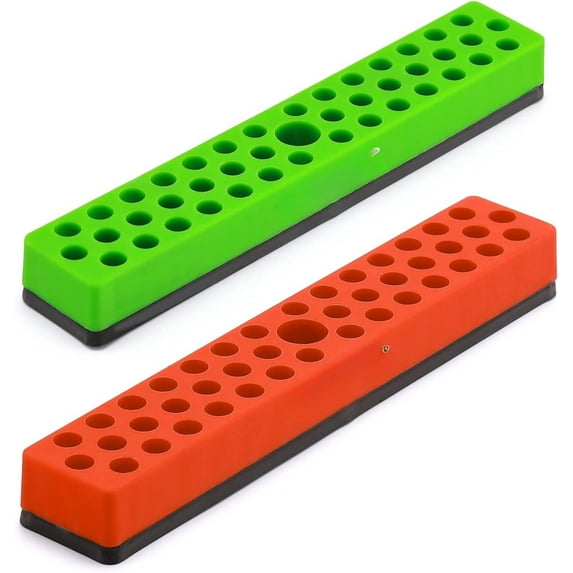 2 count 1/4" Bits Holder Set - Orange and , 86 count Hole, Bit ...