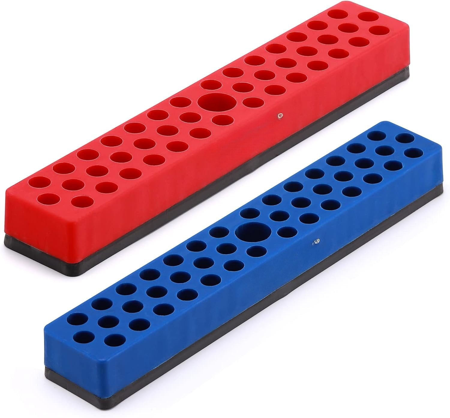 2 count 1/4" Bits Holder Set - Red and Blue, 86 count Hole, Bit ...