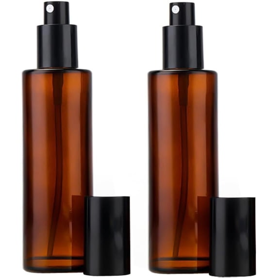 2 count 100ml 3.4oz Glass Bottles Refillable Fine Mist Bottles Bottles ...