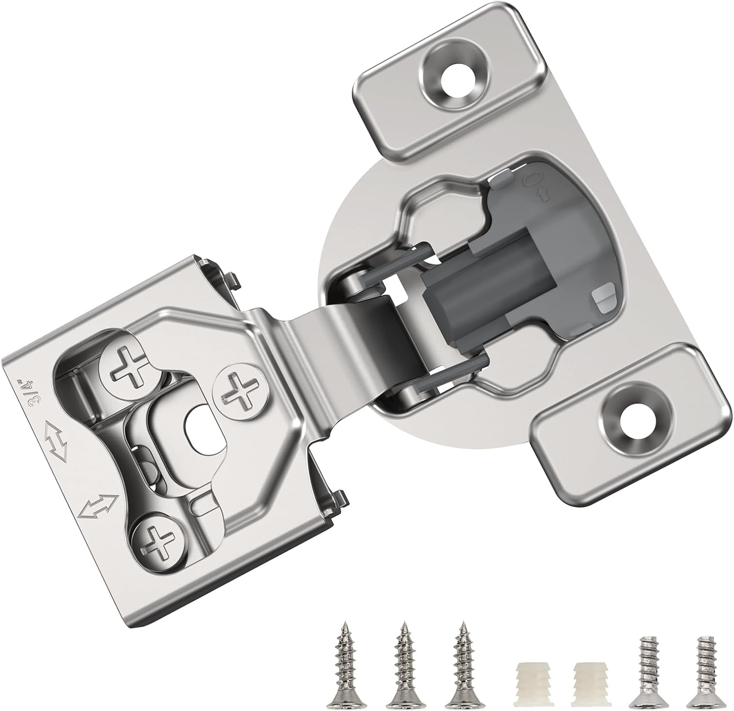 2 count 3/4" Small Overlay Concealed Frame Hinges, 105? Open Angle 4 ...