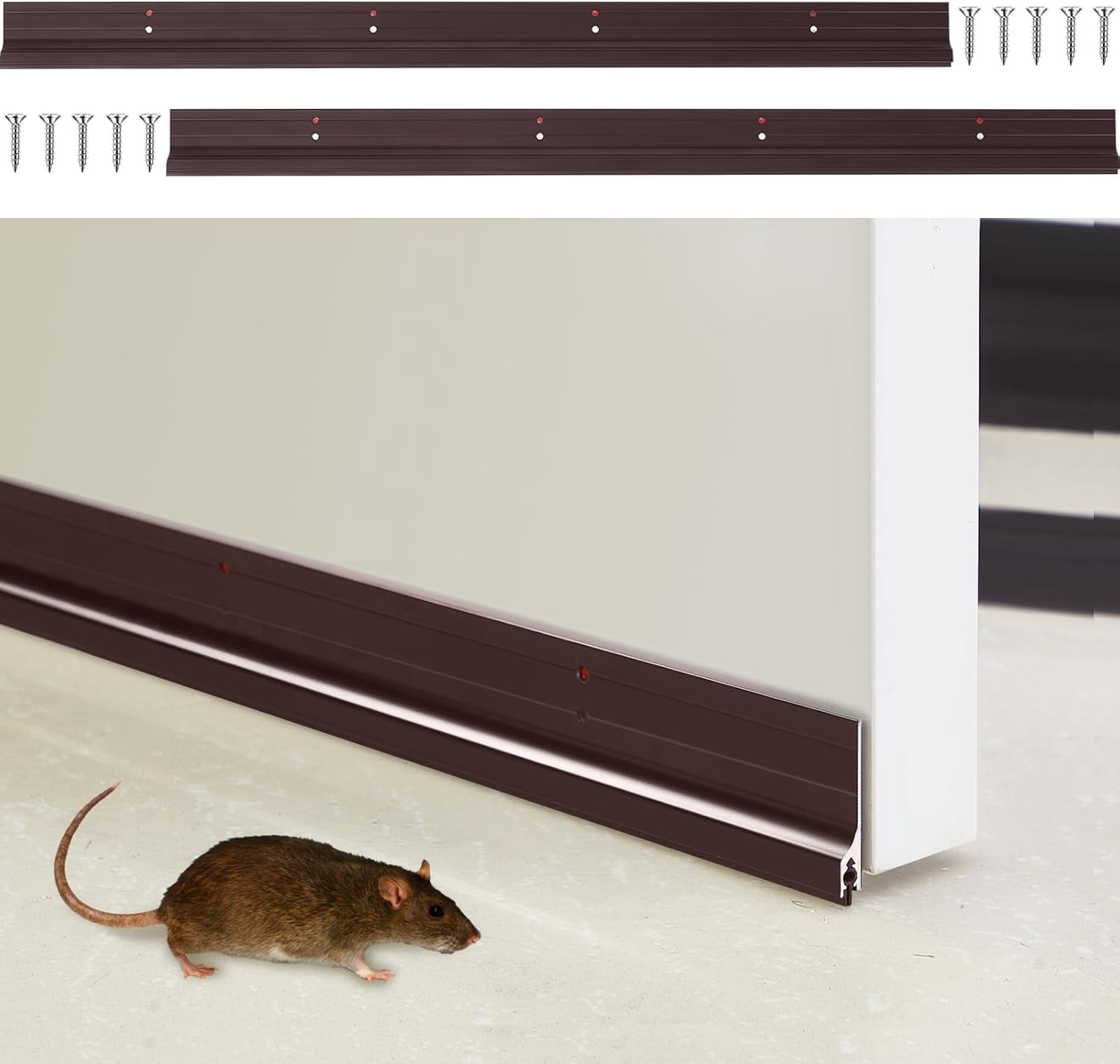 2 count 36 Door Draft Stopper, Door Sweep, Stopper, Mice Seal Strip ...
